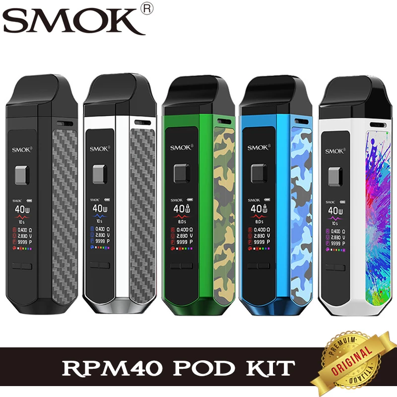 Original Smok Rpm40 Pod Kit 1500mah Vape Rpm 40 4.3ml Cartridge Rpm ...