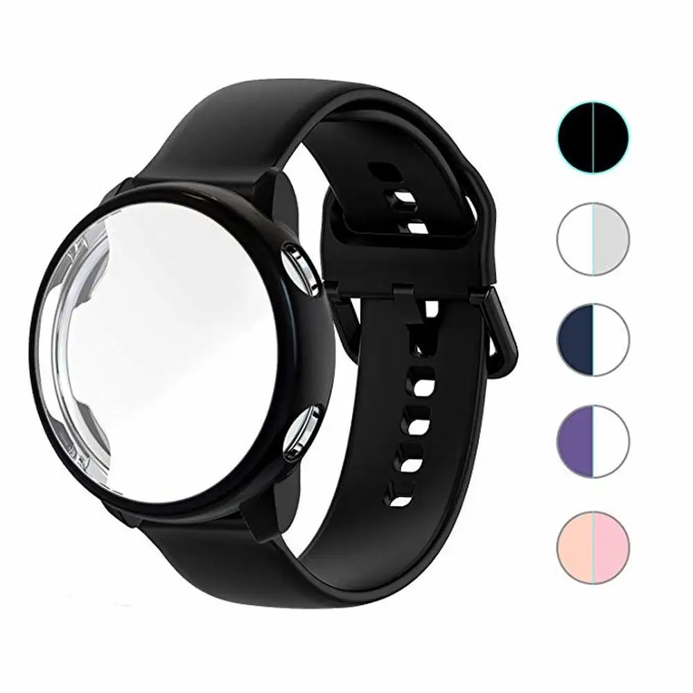 2 IN1 For Samsung Galaxy Watch Active 2 44mm 40mm strap Smart Watch ...
