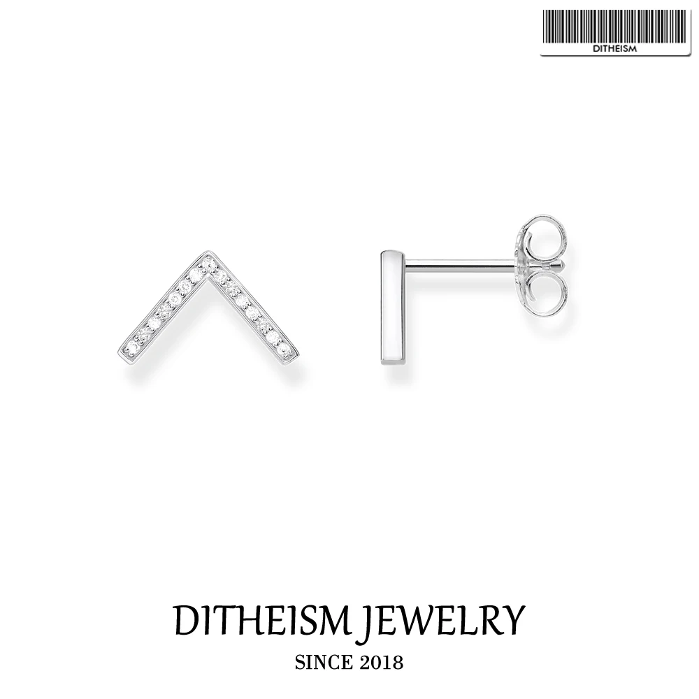 V Sharp Stud Earrings, 2020 New Fashion Jewelry Trendy 925 Sterling ...