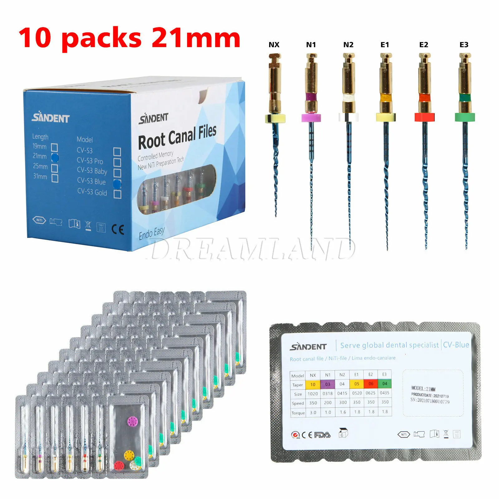 1-10 PACKS Dental Endo Endodontic Universal Engine Rotary Root Canal ...