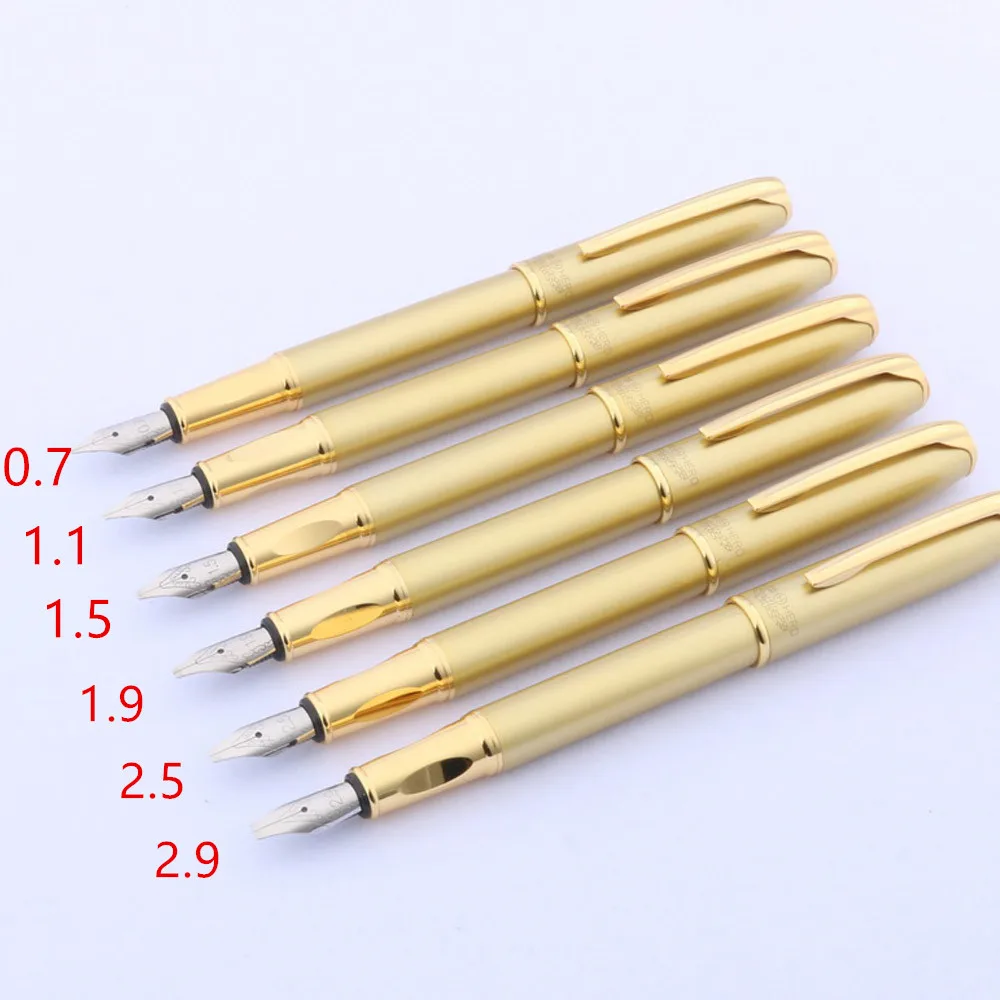 High-Quality-Golden-Metal-Pen-Gothic-Parallel-Art-Body-Flat-Tip-Vinyl ...