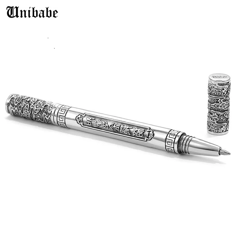 Unibabe-Pure-Silver-pen-925-Sterling-Silver-Vintage-Ballpoint-Pen ...