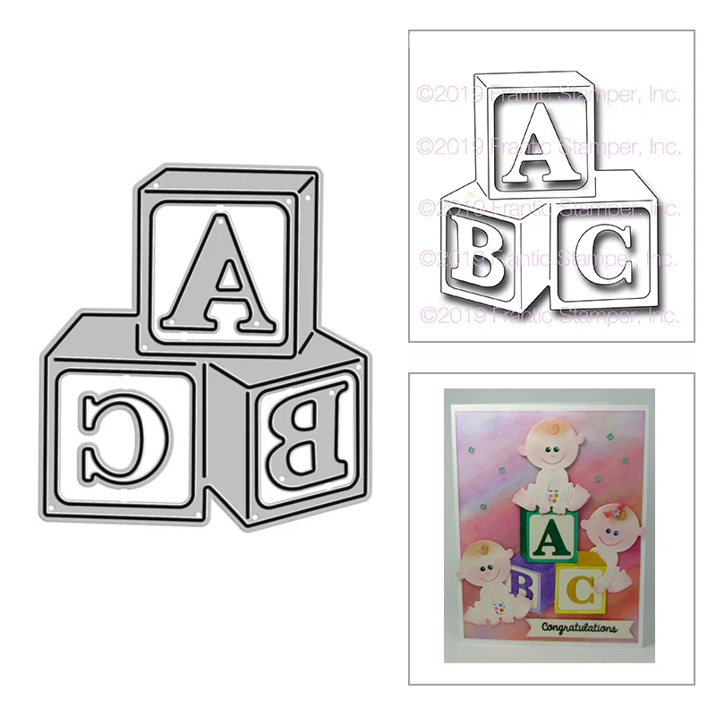 Pink Abc Blocks Clipart