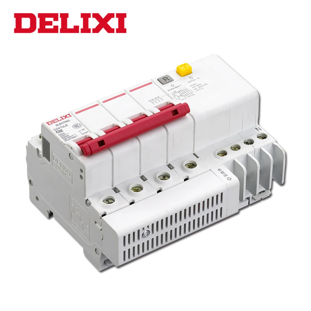 Generic Delixi Dz47sle C Type Rcbo Breaker 4p 10a 16a 20a 25a 32a 40a 50a 63a Residual Current ...