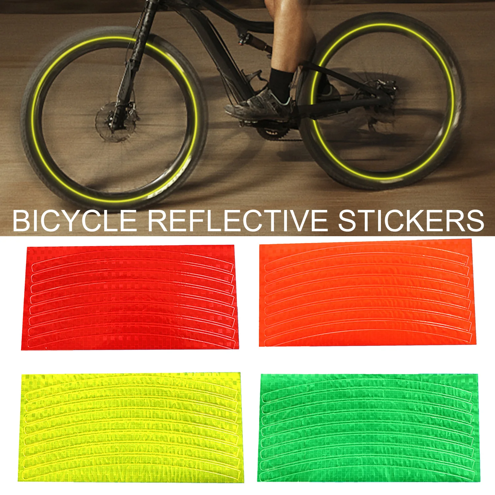 Cheap good goods 2x Cycling Fluorescent Bike Bicycle Wheel Rim Stickers ...