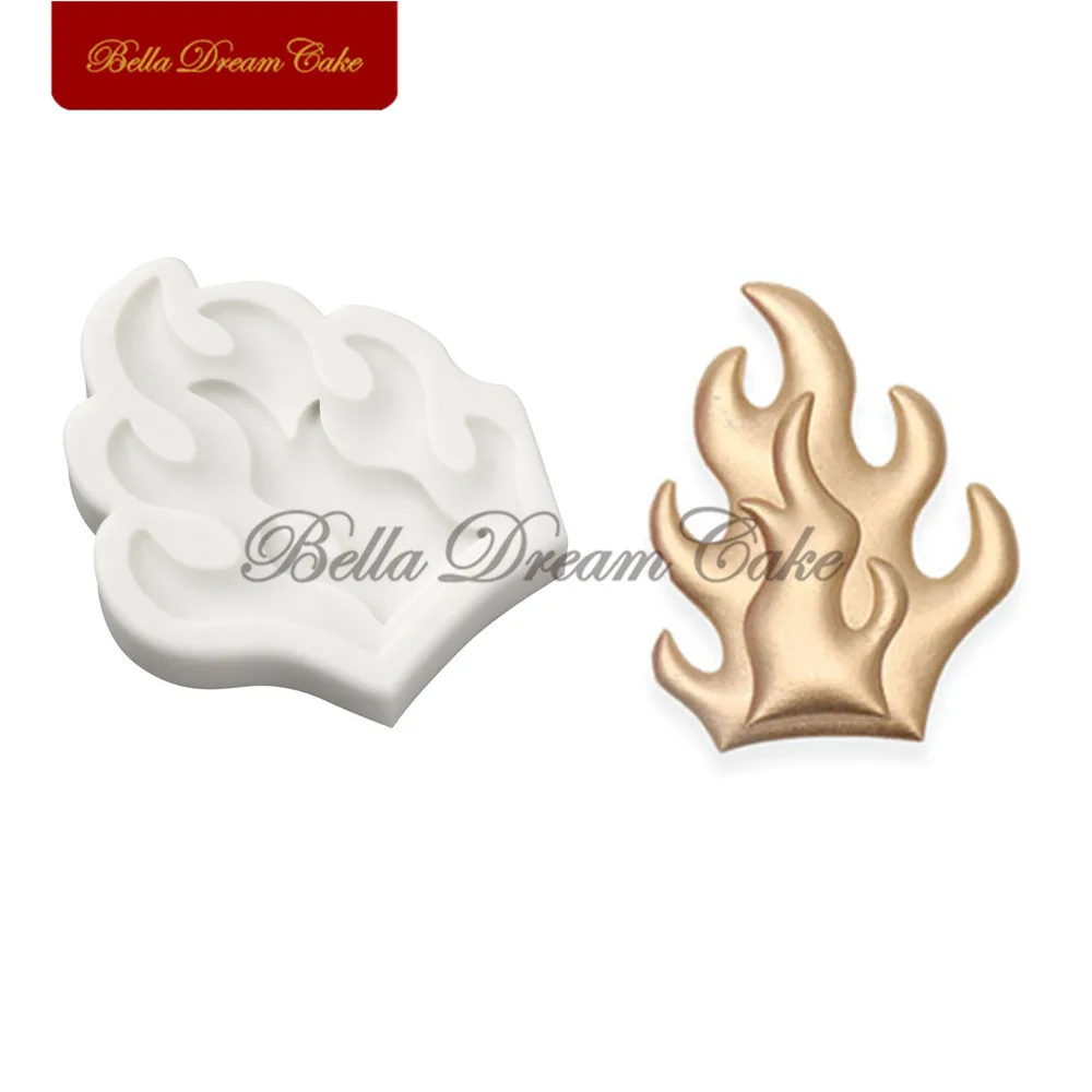 Mini Flame Silicone Mold Fondant Chocolate Cake Mould DIY Handmade Clay ...
