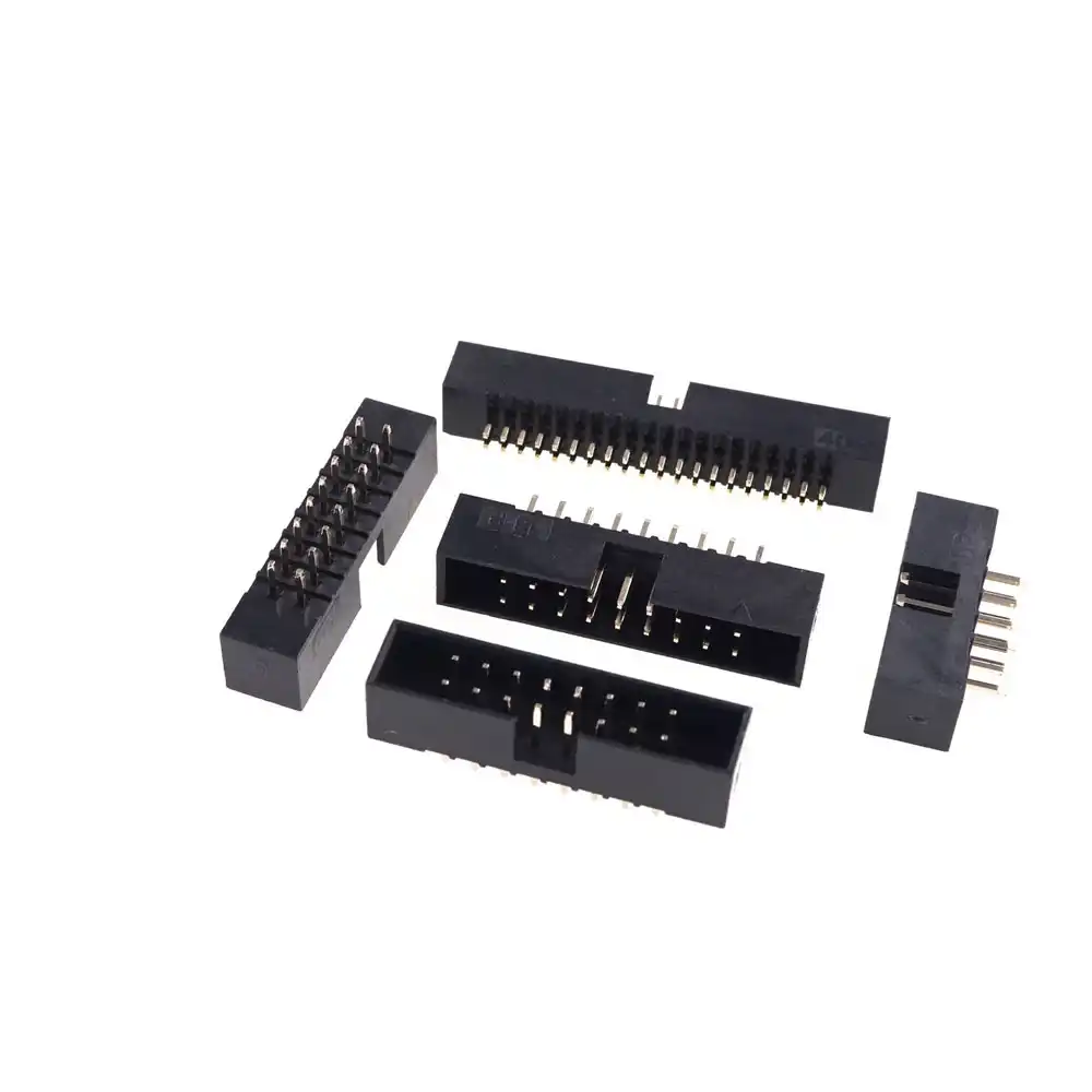 20Pcs 0.050" 1.27 mm 2x5 Pin 10 Positions IDC Male Box Header Dual Row Through Hole Shrouded ...