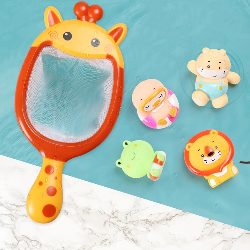 5PCS Giraffe Net Bath Baby Toys Water Spray Bathroom Children Toy ...