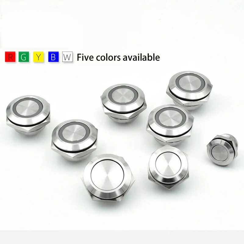 Stainless-Steel-Push-Button-Switch-Short-Throw-Self-Reset-Momentary ...