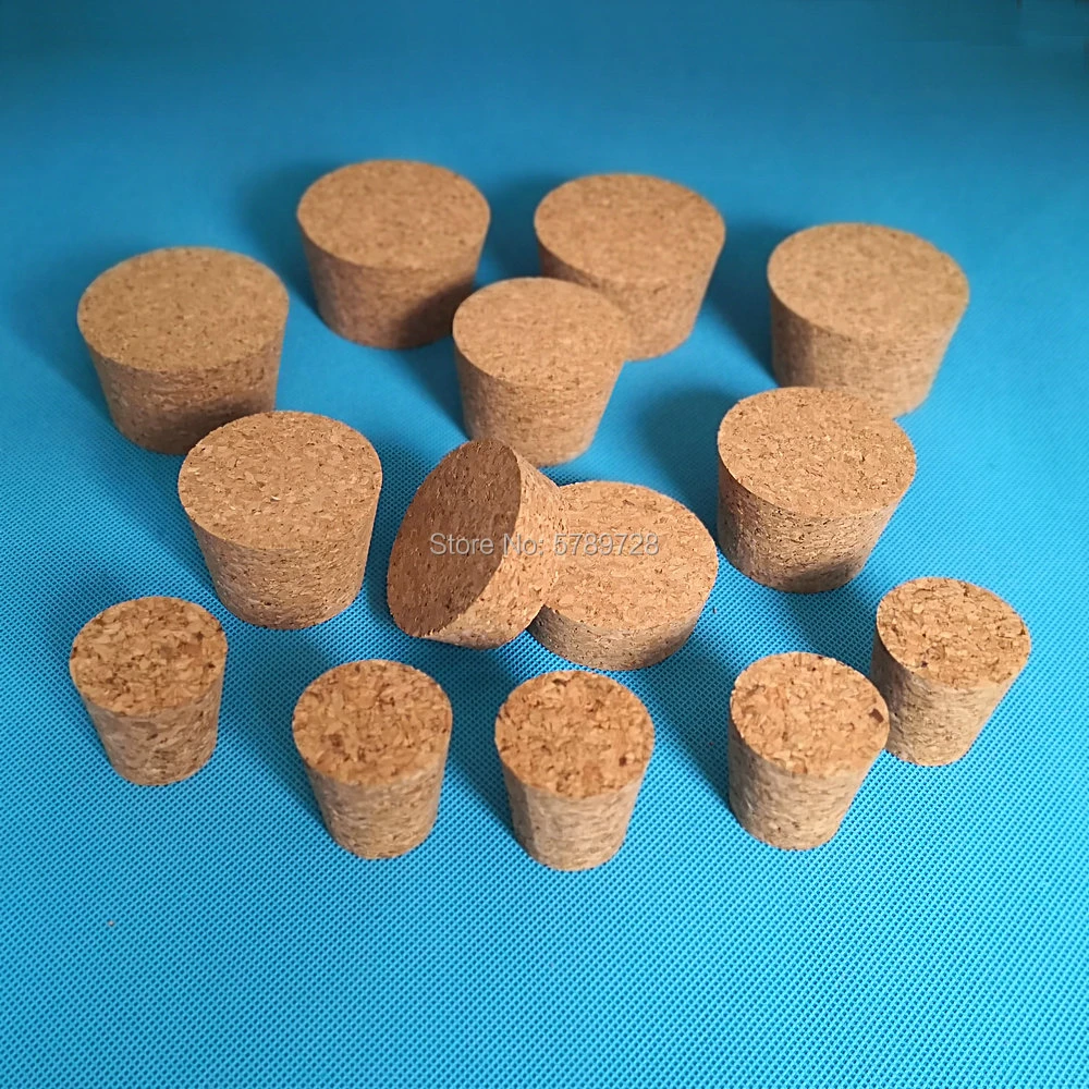 10pcs Top Dia 32mm To 83mm Wood Cork Lab Test Tube Plug Essential Oil ...