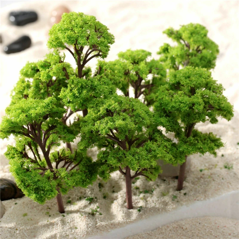 10pcs 4-12cm HO OO Scale Model Trees Train Railroad Layout Diorama ...