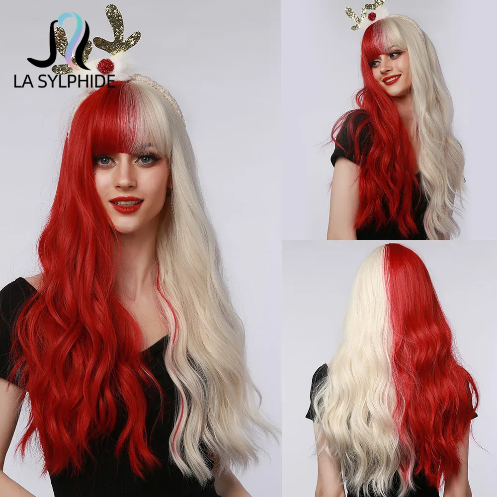Blonde And Red Hair Half And Half