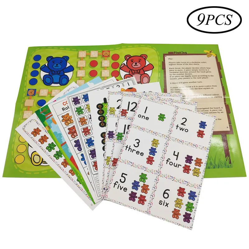 Children Montessori Toy 1 set Boxed Counting Bear Montessori ...