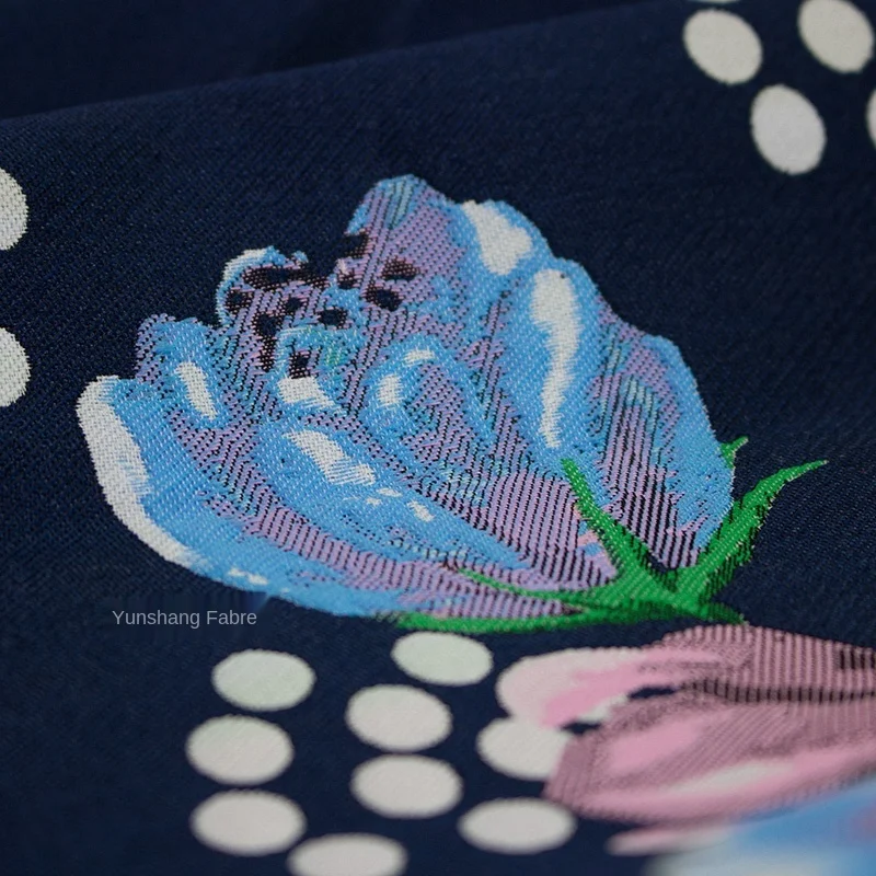 New 148cm wide positioning jacquard fabric flower jacquard fabric ...