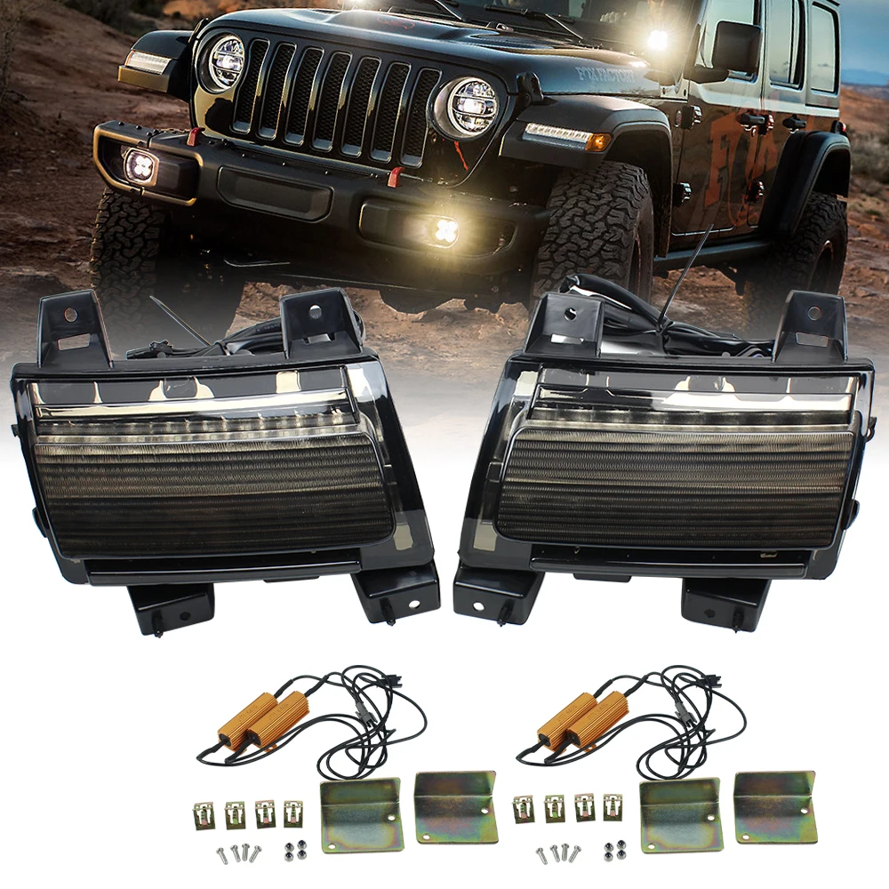 New Led Turn Lights Drl Fender Daytime Running Lamp For Jeep Wrangler ...