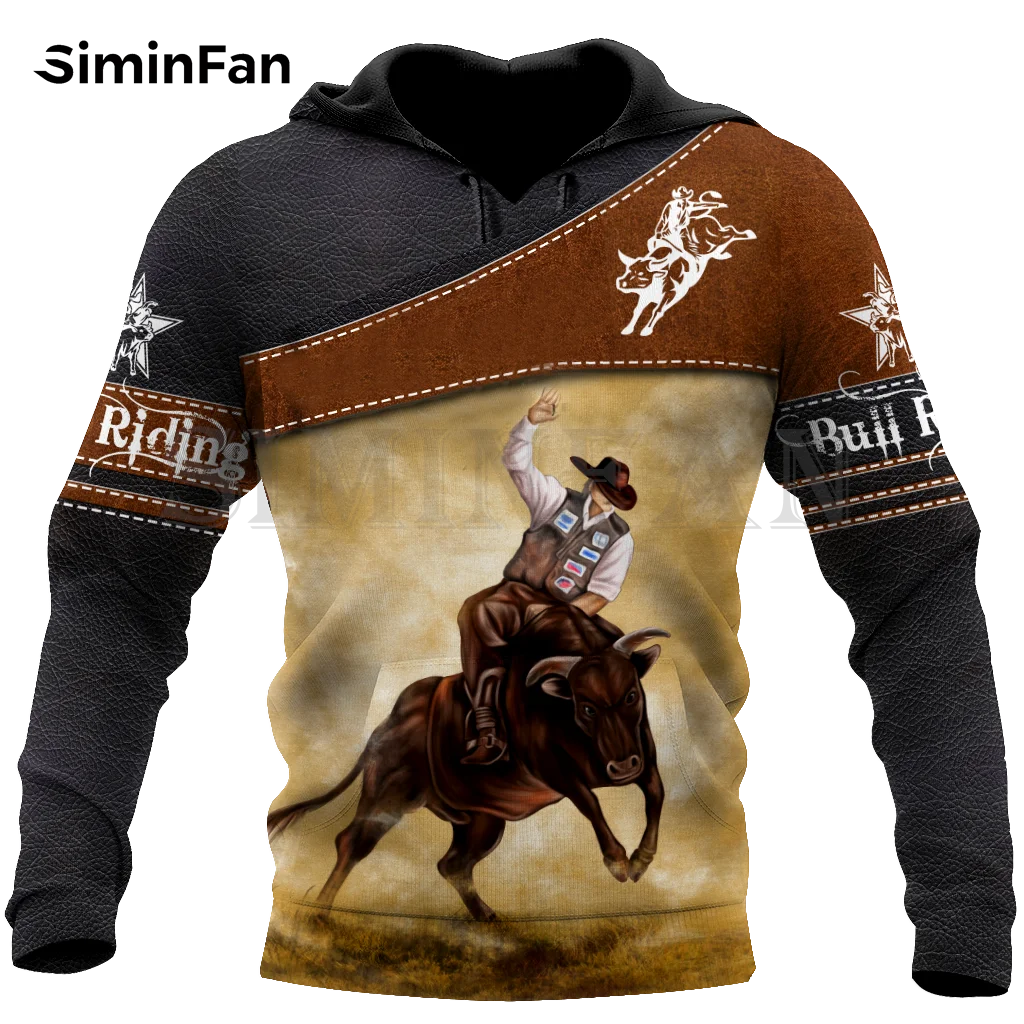 Bull-Riding-Rider-Steer-Wrestling-Mens-3D-Printed-Hoodies-Unisex-Casual ...