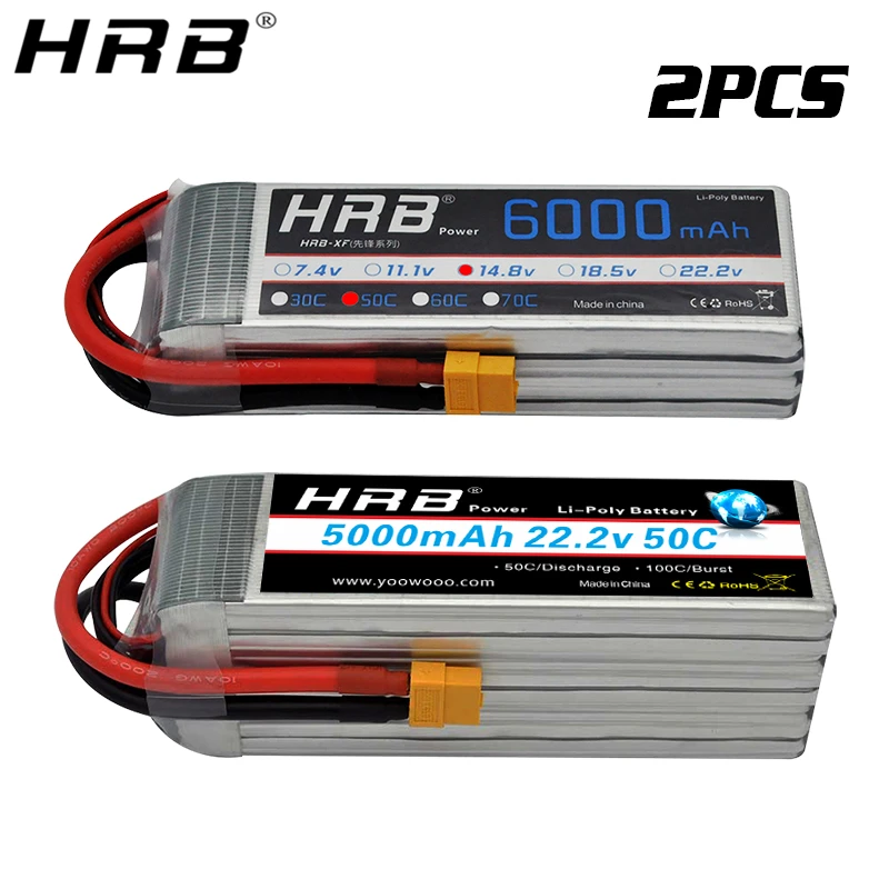 2PCS HRB Lipo Akku 3S 11,1 V 4000mah 4200mah 5000mah 6000mah 4S 14,8 V 3300mah 7000mah 6S 22,2 V ...