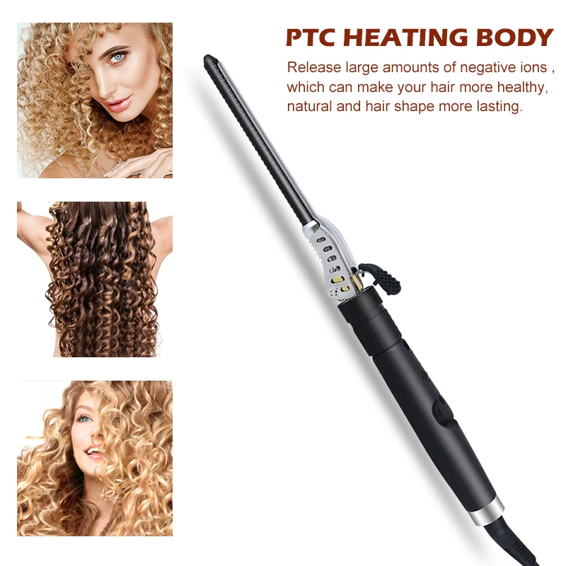 Men s boy Hair Curler Ceramic Hair Curling Wand Small Hair Deep Curly Hair Curlers Rollers Iron Rotating 360 Degree AliExpress 66