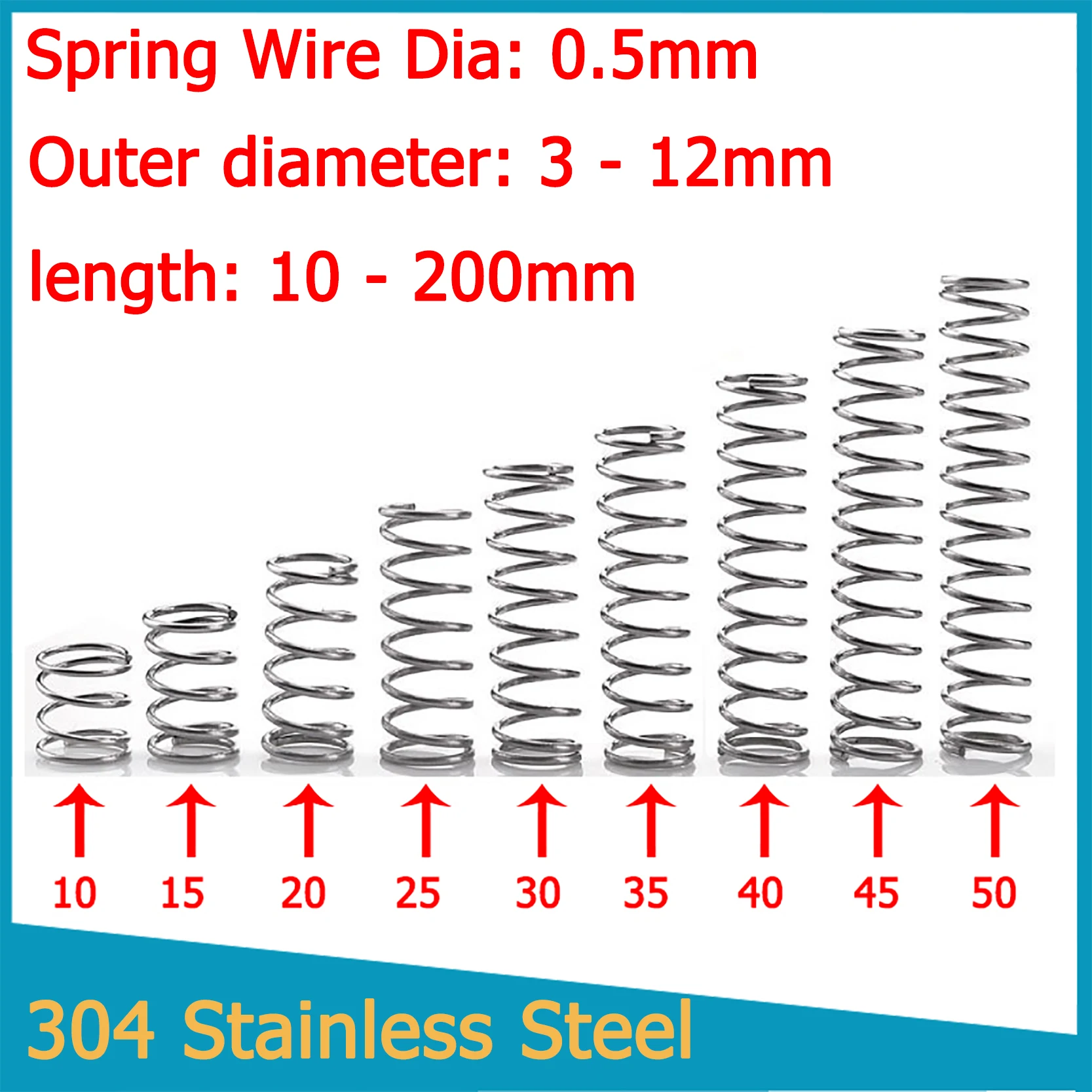Compressed Spring 304 Stainless Steel Y-type Compression Spring Wire ...