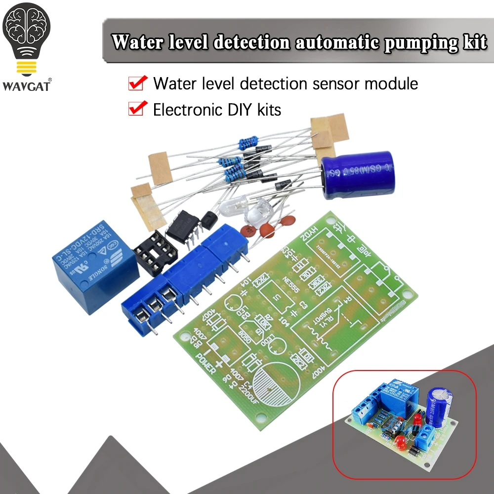 NE555 Water Level Switch Controller Kit Water Level Sensor Automatic ...