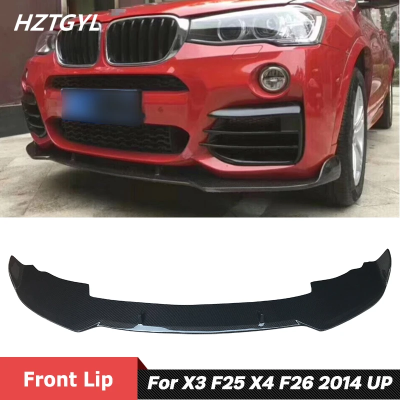 H-Style-Carbon-Fiber-Material-Front-Bumper-Spoiler-Chin-Lip-For-BMW-X3 ...