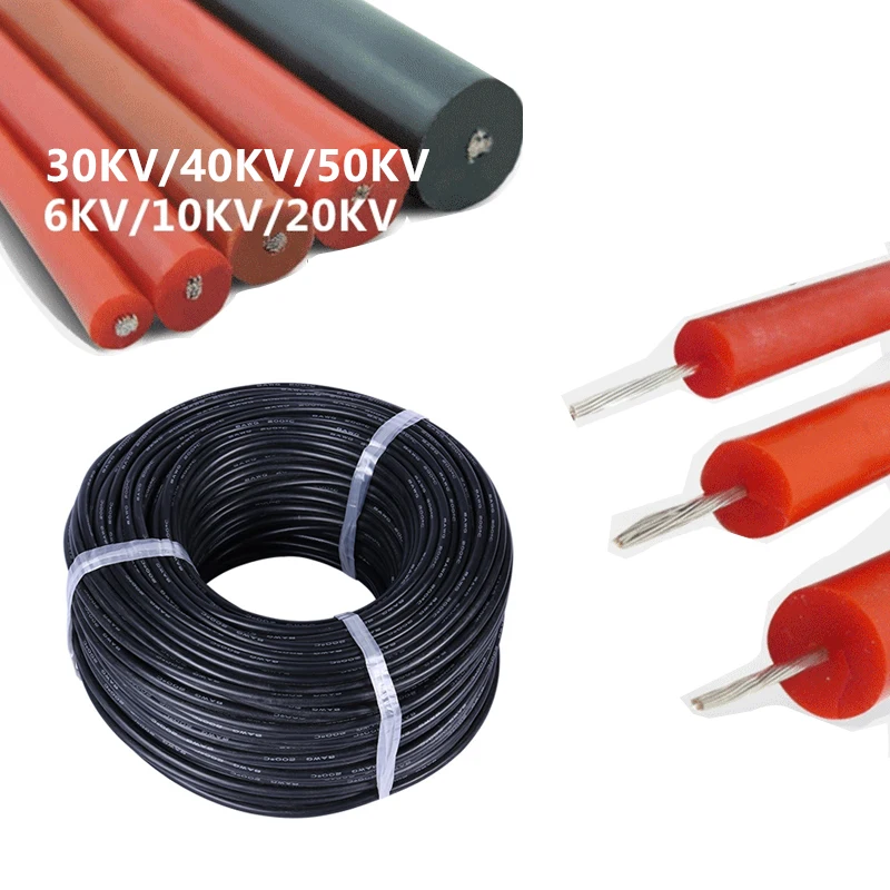 Tinned copper Wire UL3239 Silicone High Voltage Wire Cable 6KV 10KV 20KV 28 26 24 22awg 20awg ...