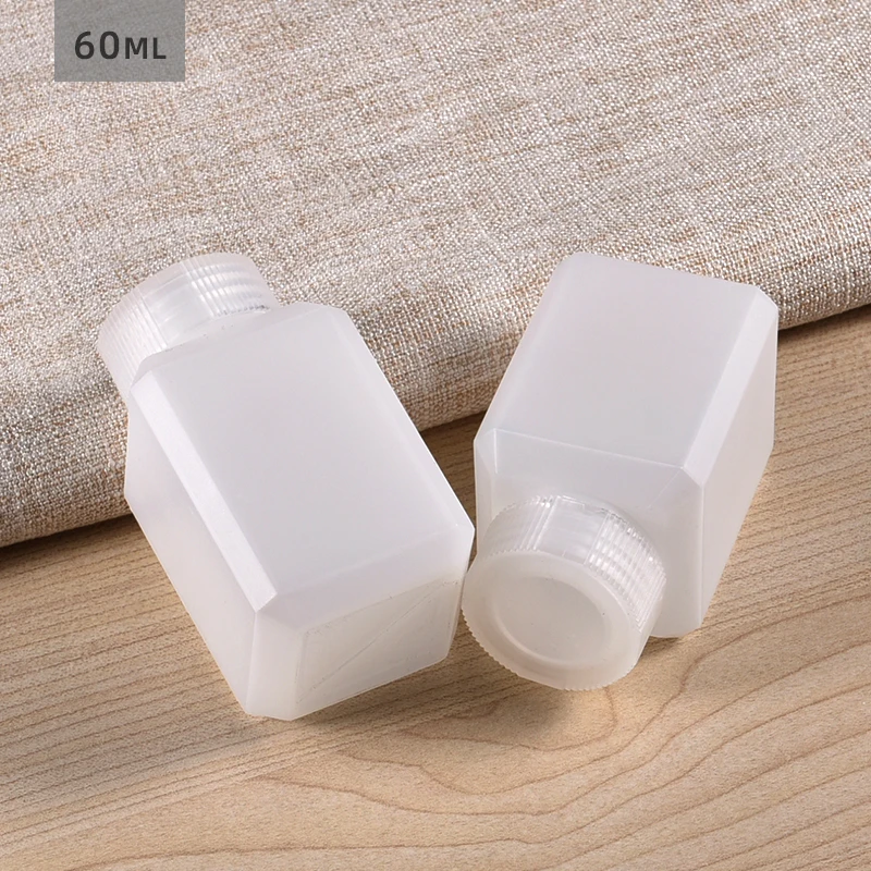 60ml Portable Small Mouth Plastic Bottle Empty Square Container For ...