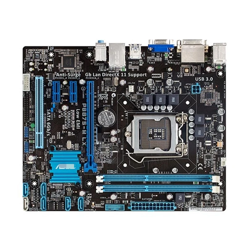 ASUS P8B75-M LX LGA 1155 Intel B75 Desktop Motherboard DDR3 16GB Core i7-2600K i5-2500K Cpus PCI ...