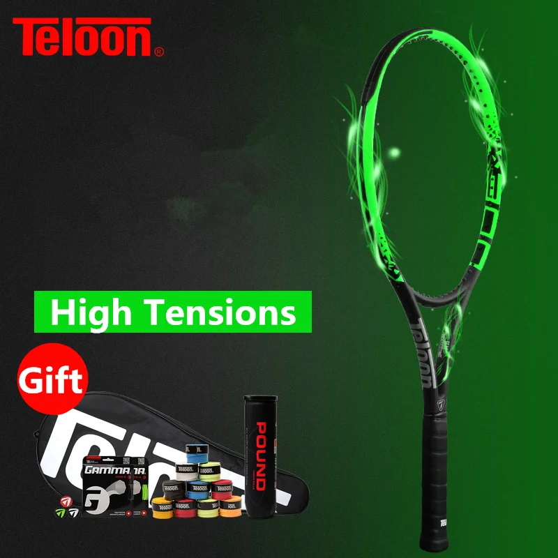 Teloon High end Tennis Racket Full Carbon NUZ ADC for Men and Women ...
