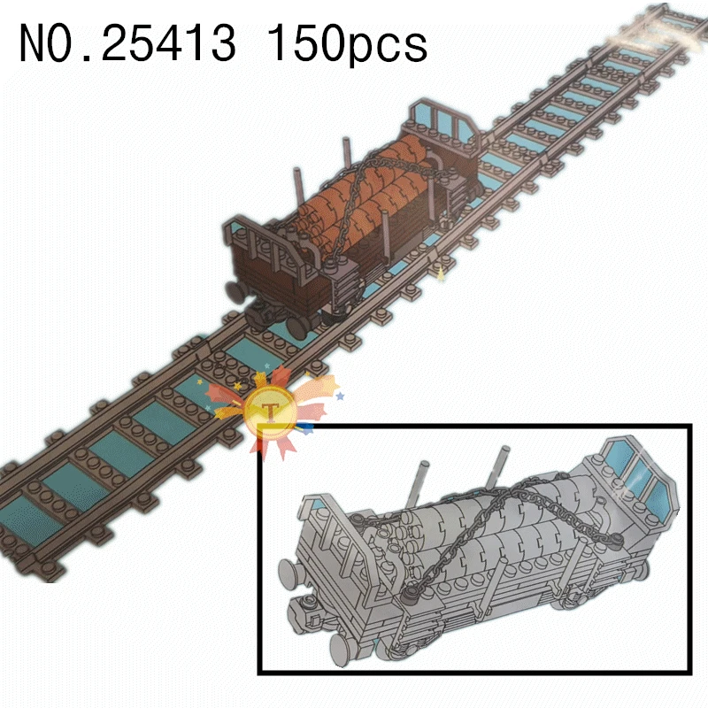 25413-150pcs-City-Train-Rail-set-Educational-model-Building-Block-kit ...