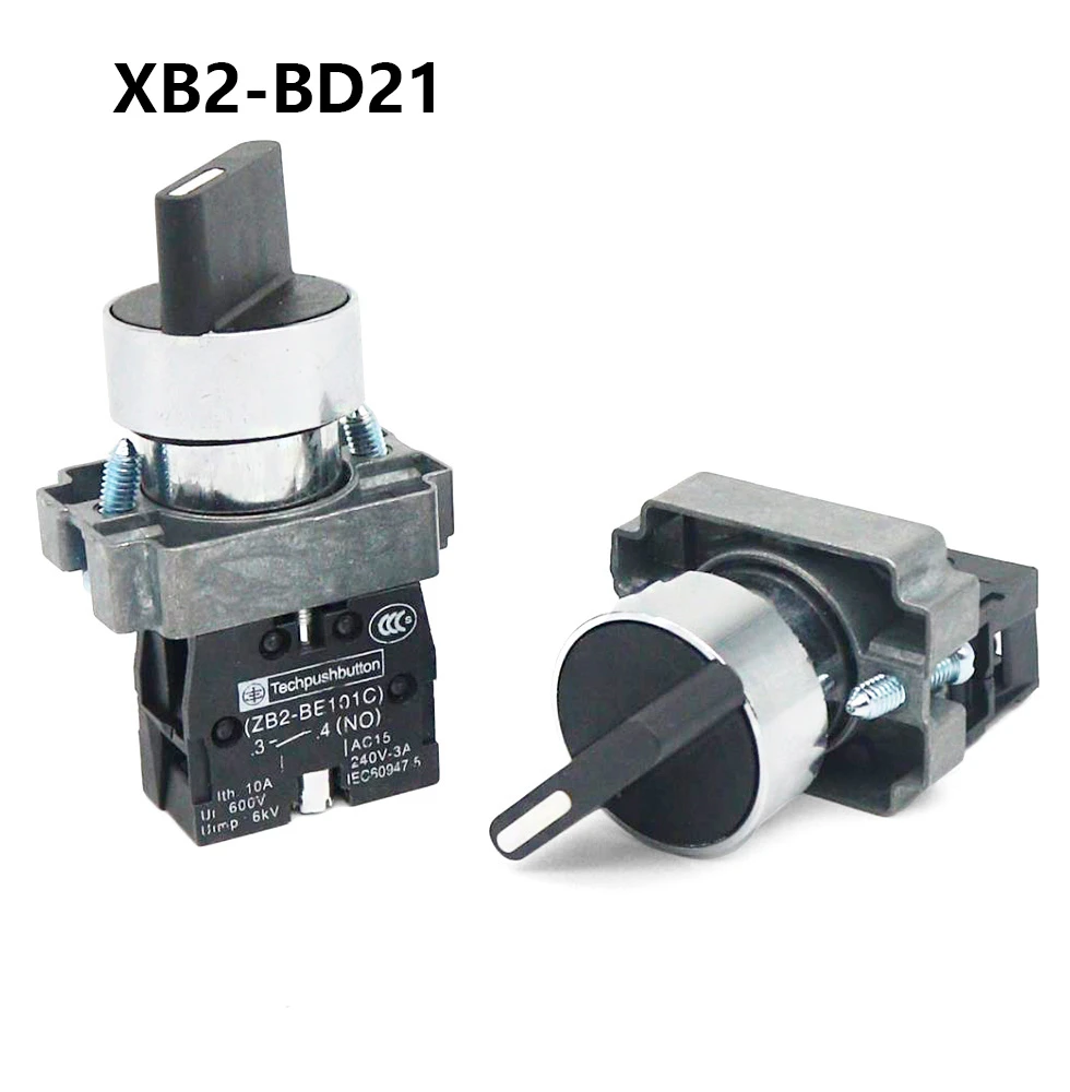 10pcs/lot Xb2 Bd21 Xb2-bd21 2 Position 1 No Maintained Select Selector Switch Replaces ...