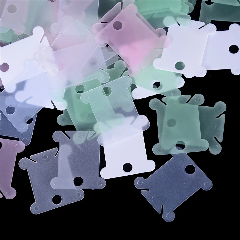 100pcs/pack High Quality Plastic Thread Bobbins Plastic Storage Holder ...