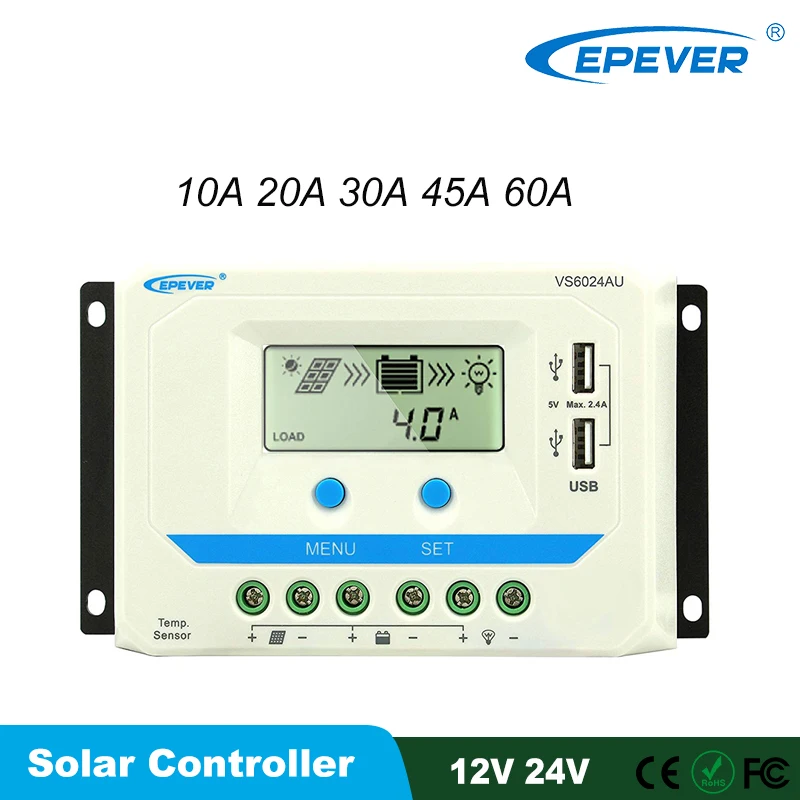 Epever 10a 20a 30a 45a 60a Solar Charge Controller Controlador De Carga ...