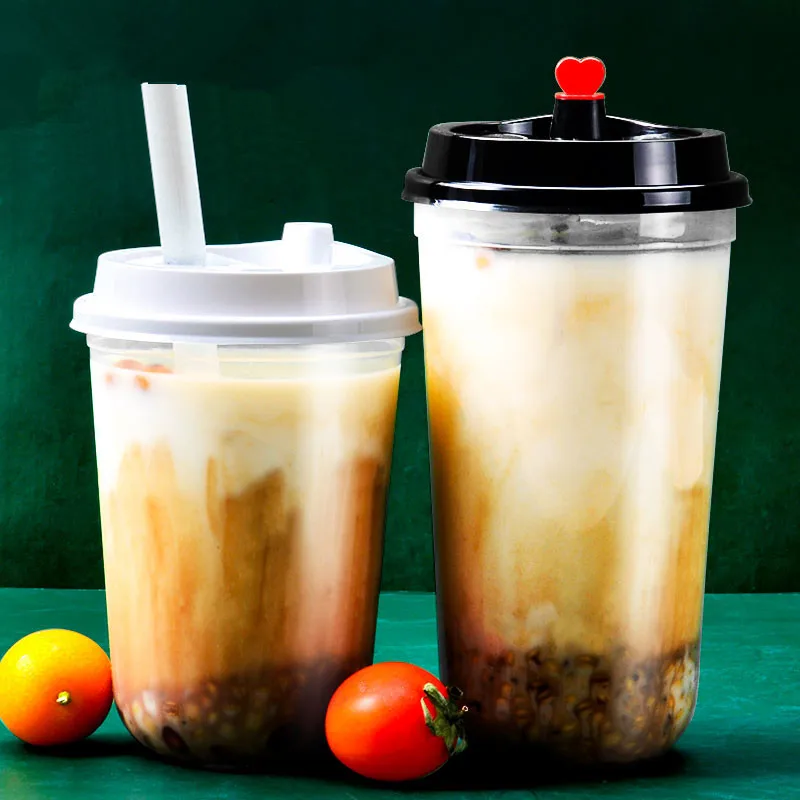 50pcs-U-shape-boba-tea-plastic-cup-500ML-700ML-disposable-milk-tea-cup ...
