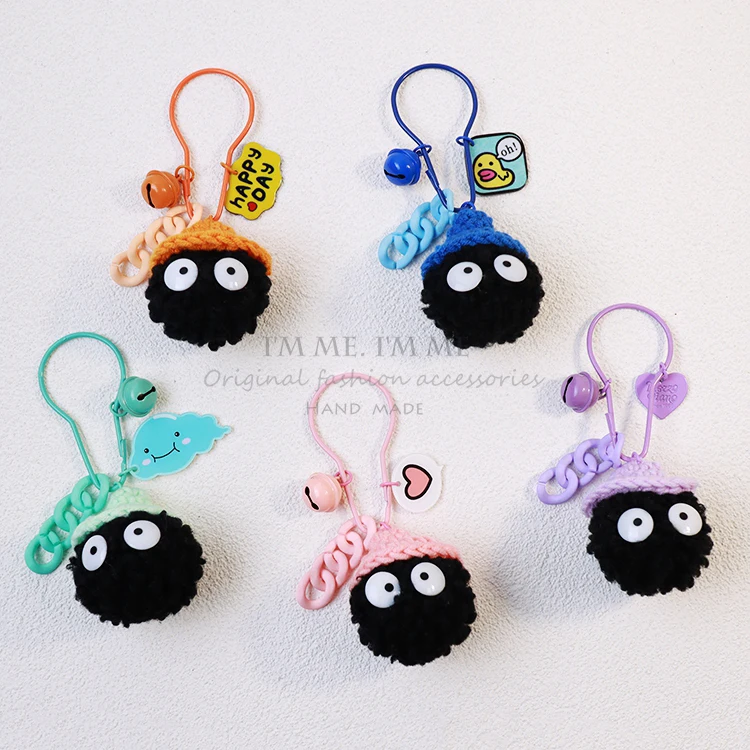 Cartoon Japan Anime Spirited Away Totora Hand Made Susuwatari Keychain ...