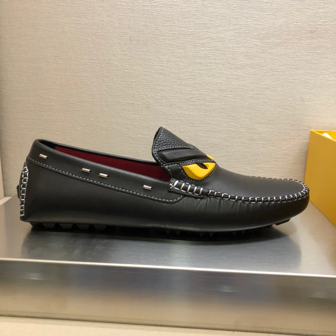 Men’s leather casual shoes men’s British classic top leather pea shoes ...