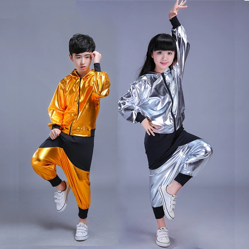 New Children Stage Clothes Modern Jazz Sweatshirt Hip Hop Dance Perform ...