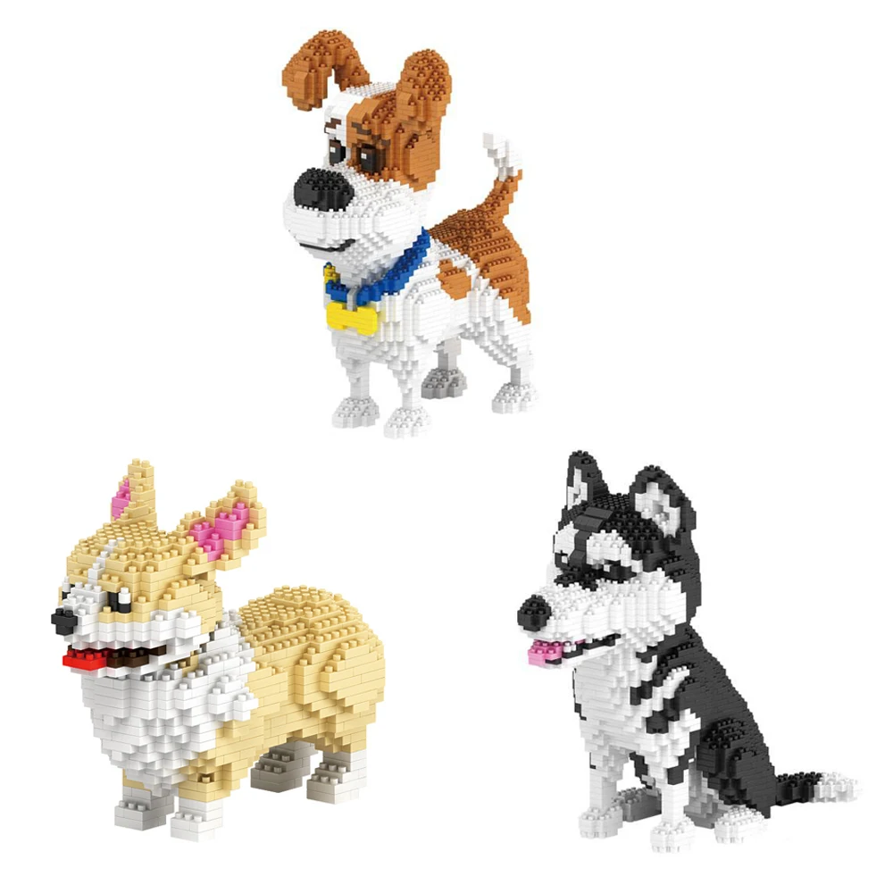 HC-9082-Mini-Building-Blocks-Max-Pet-Secret-Life-Husky-Jack-Russell ...