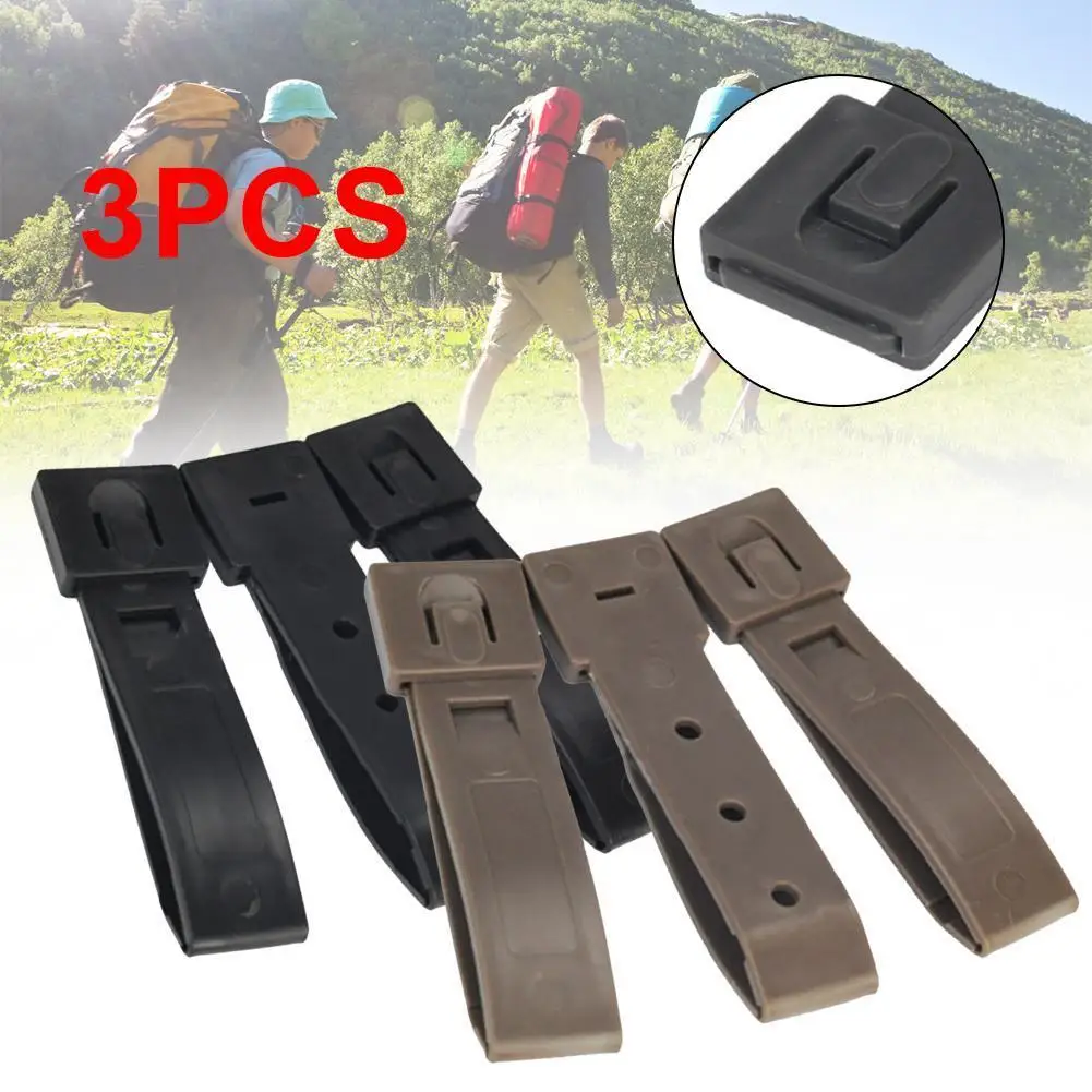3pcs Webbing Clamp Tactical Molle System 3 Inch Clips Strap Universal ...