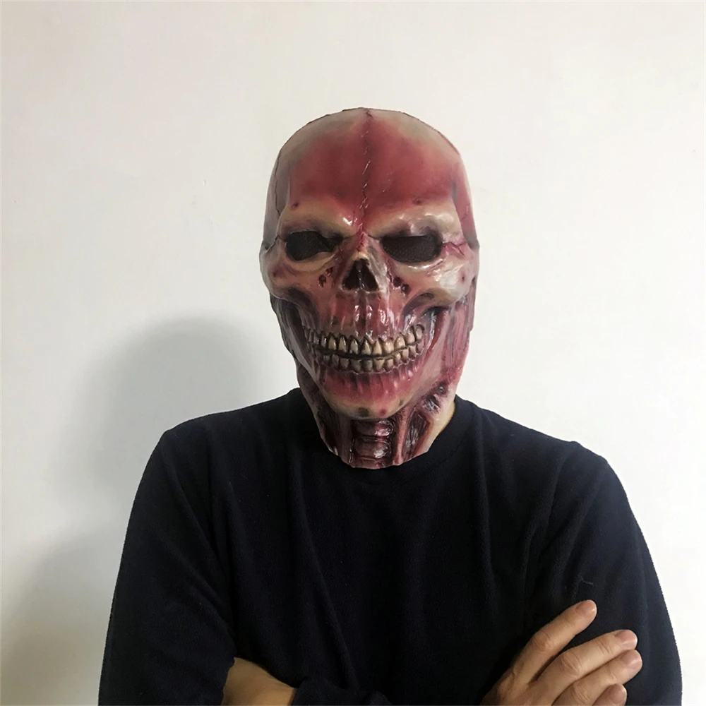 Scary Halloween Mask Red Skull