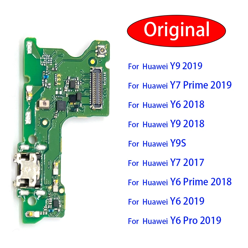 Puerto de carga USB Original, Cable flexible para Huawei Y5, Y6, Y7, Y9, Prime 2018, 2019, Y6P ...