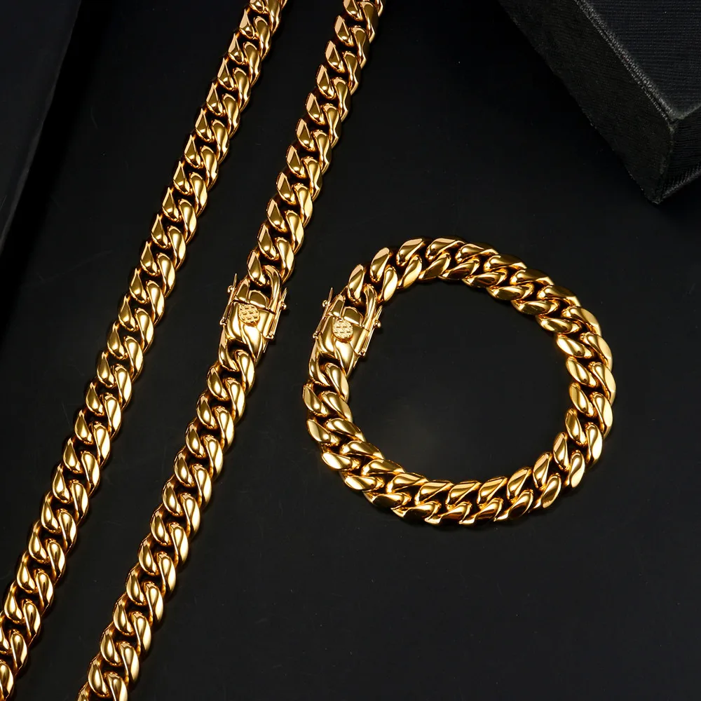 Cadena-de-eslabones-cubanos-Curb-para-hombres-y-mujeres-collar-de-Hip ...