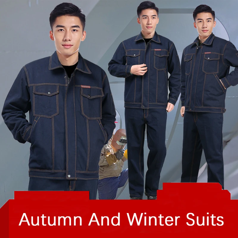 Denim-Welding-Clothing-Men-Work-Uniform-Durable-Anti-scald-Sparking ...