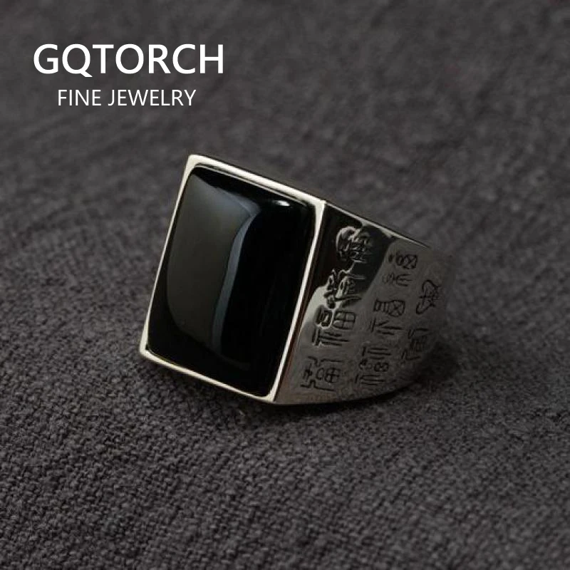 Real 925 Sterling Silver Mens Rings Engraved Different Notation Of ...