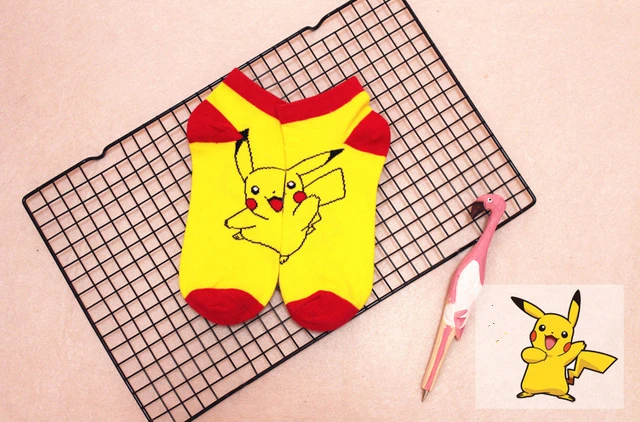 Anime Pokemon Pikachu Pocket Monster Cosplay Prop Ankle Socks Hose ...