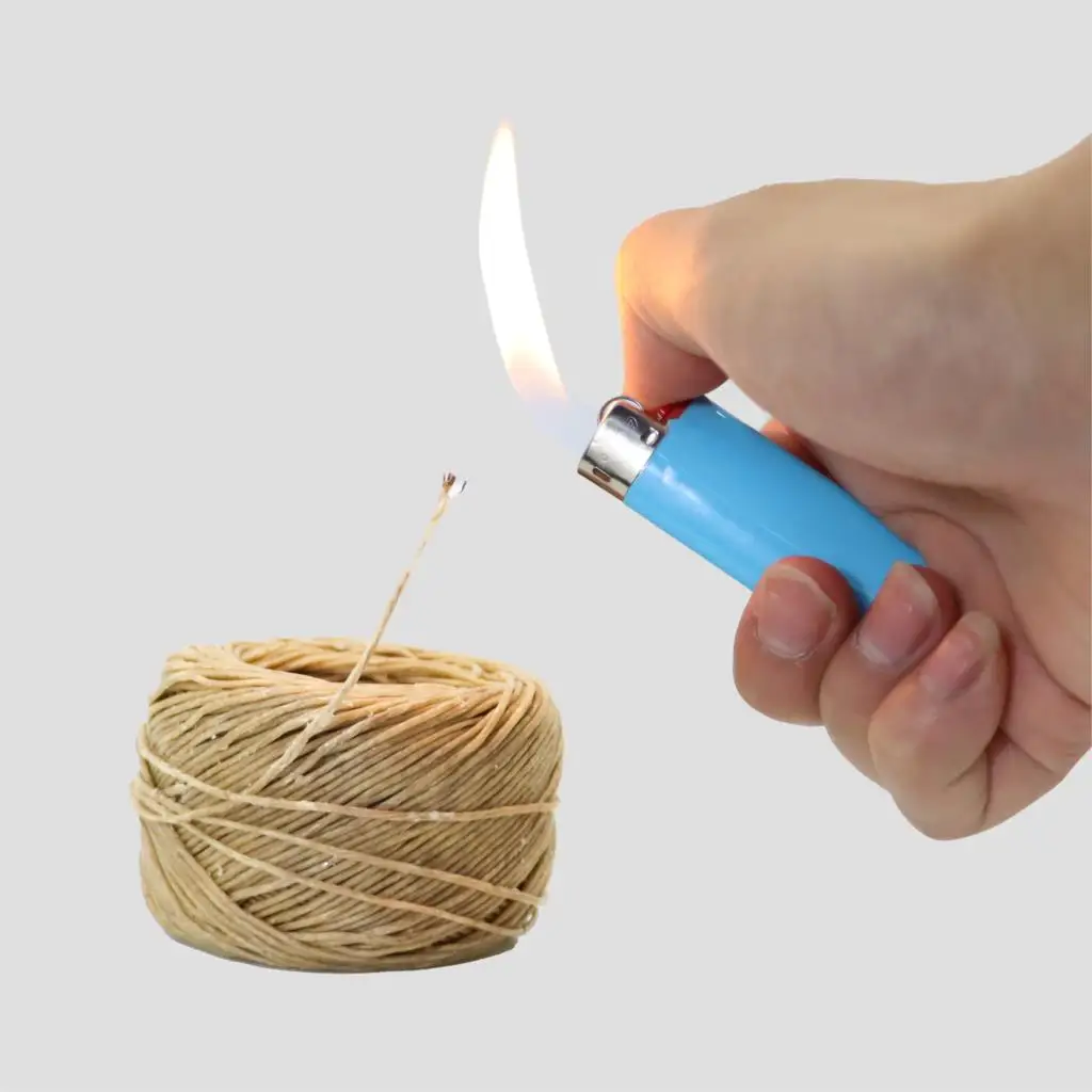 HORNET 100% Organic Hemp Wick, 197 FT Spool Natural Handmade Hemp Wicks ...