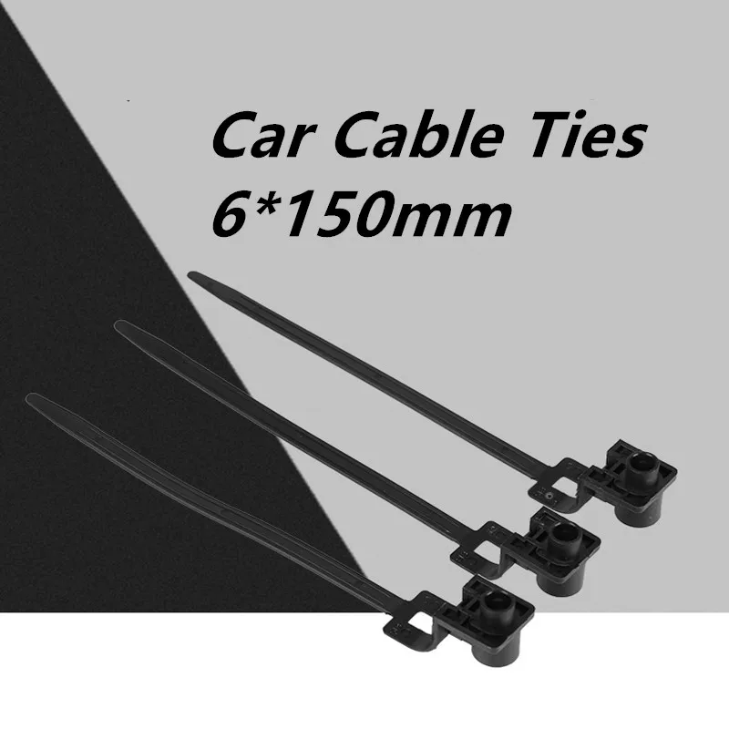 50-Pcs-Nylon-Black-Car-Auto-Cable-Strap-Push-Mount-Wire-Tie-Retainer ...