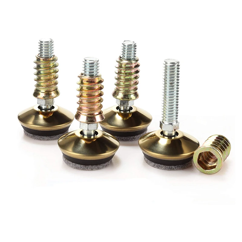 4pcs Swivel Furniture Levelers - Adjustable Leveling Legs Glide For ...