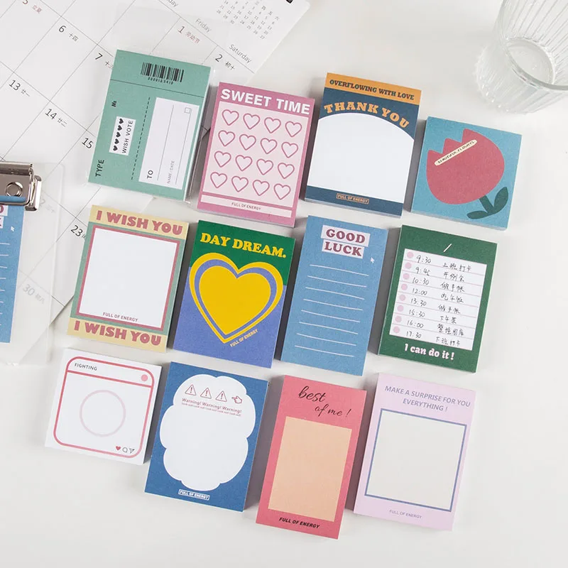 Kawaii Love Heart Sticky Note Memo Pad - KawaiiMerch.com