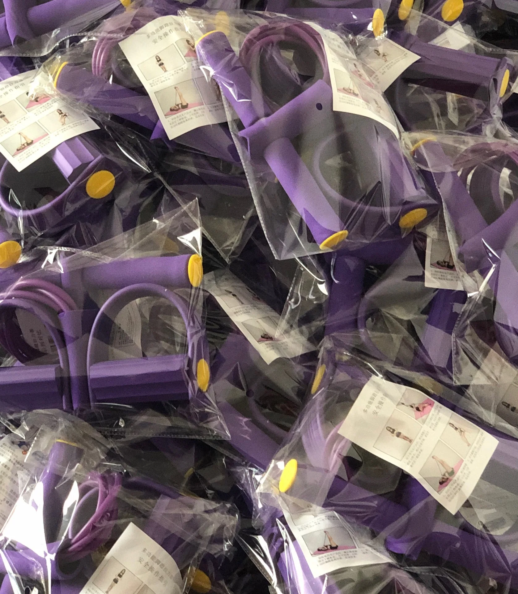 【Pink 4 Resistanc Elastic Pull Exerciser Rower Belly Resistance Band ...